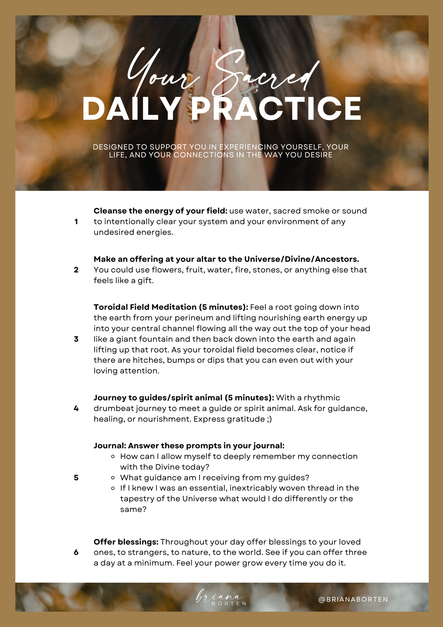 Daily Practices:: CONNECTED GUIDES - Briana Borten