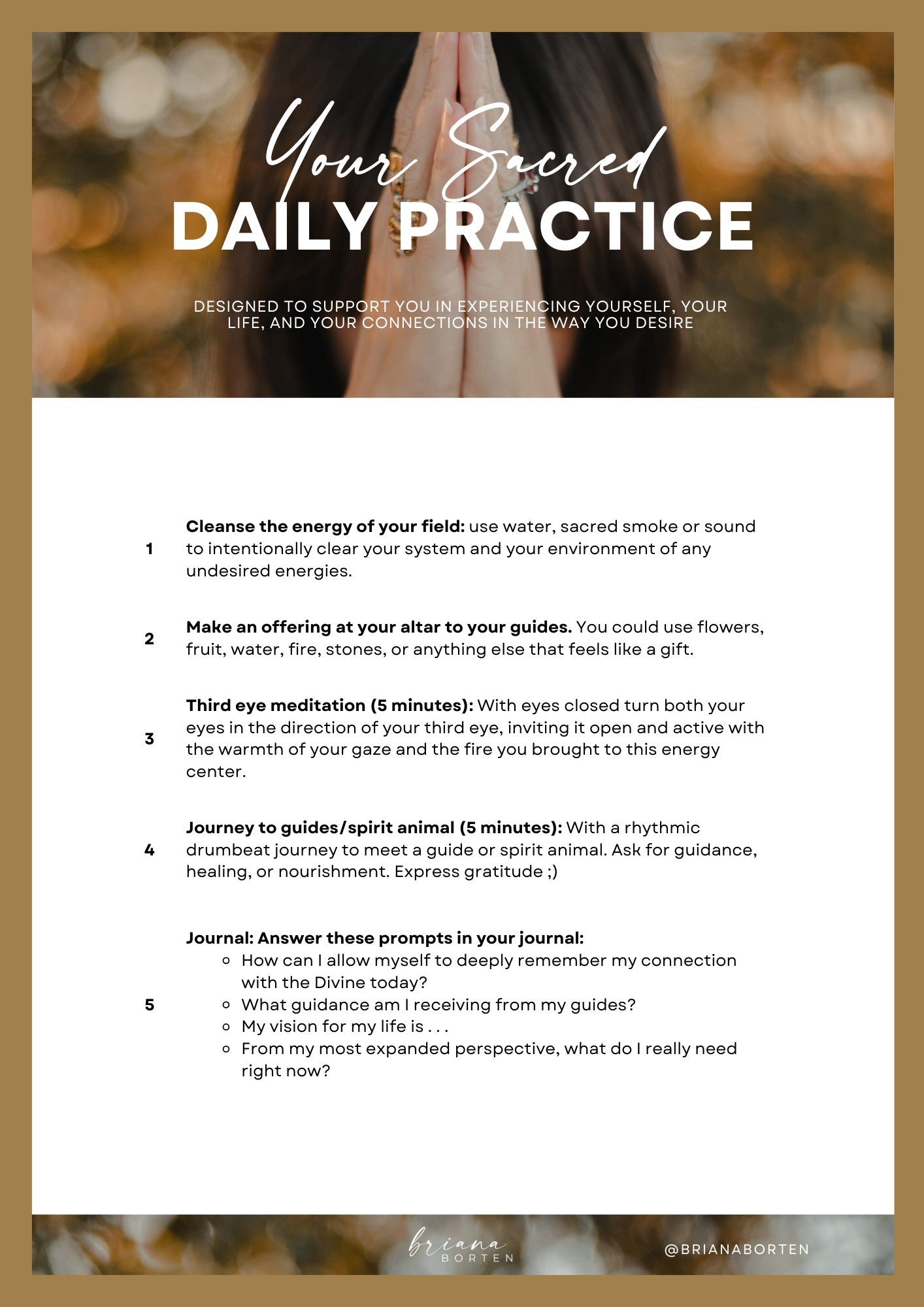 Daily Practices:: VISION GUIDES - Briana Borten